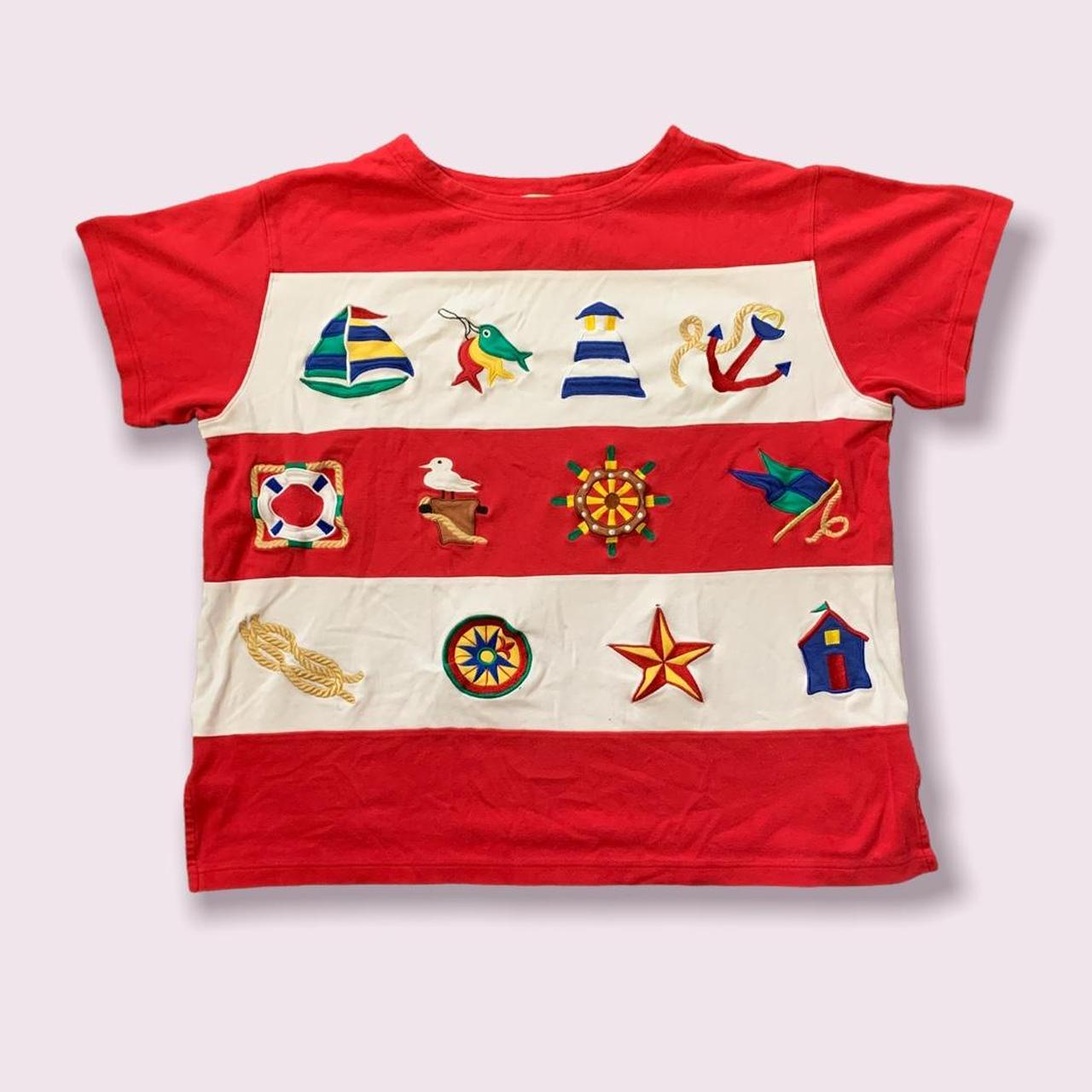 80s Vintage Bechamel Sailor Tee Excellent... - Depop