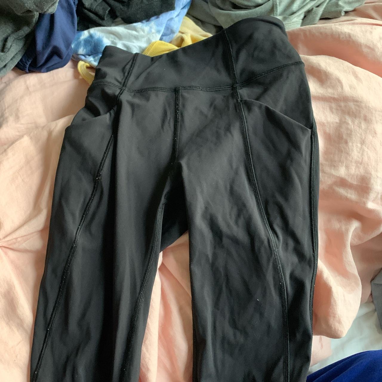 black lululemon compression tights capris cropped so... - Depop