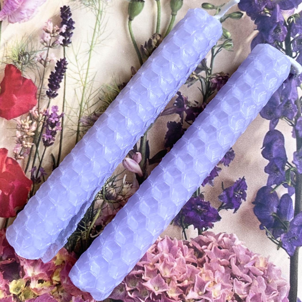 🐝 Lilac beeswax spell candles 🐝 #beeswax #handrolled... - Depop