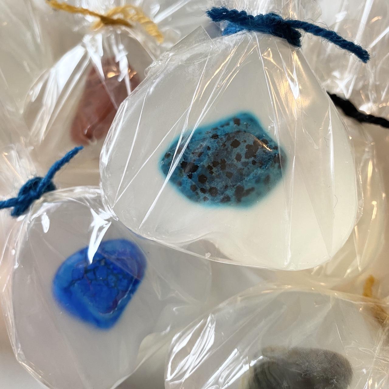 Last one Handmade crystal heart soap 🧼 Natural... - Depop