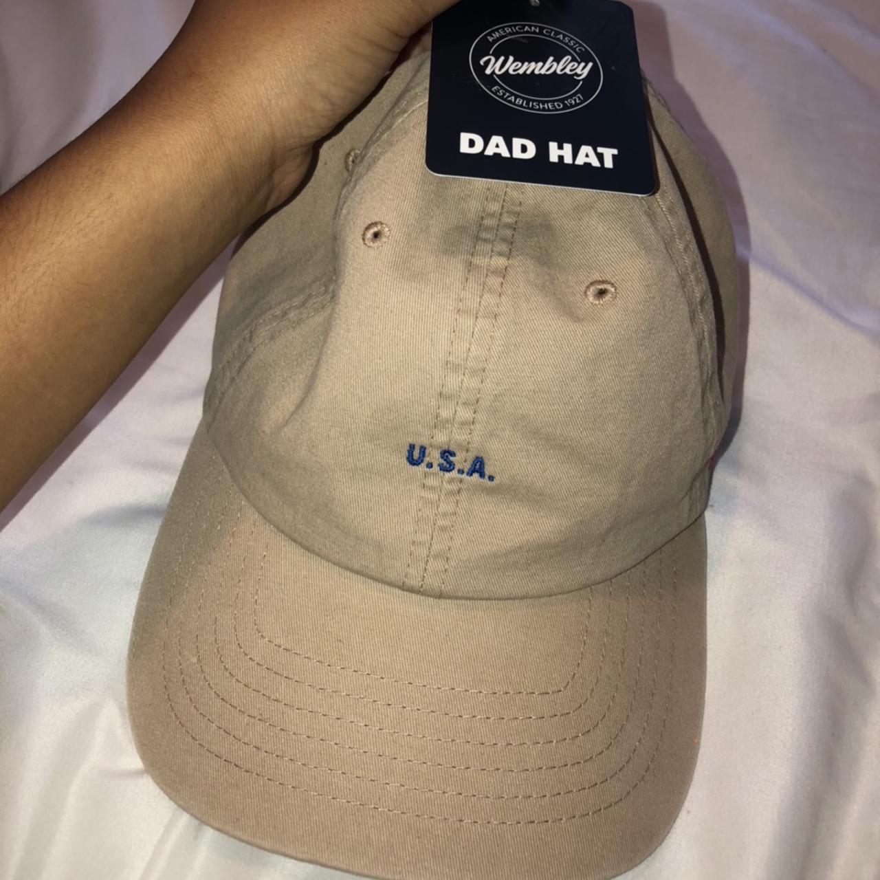 NEVER WORN!! USA dad cap #tan #usa #america - Depop