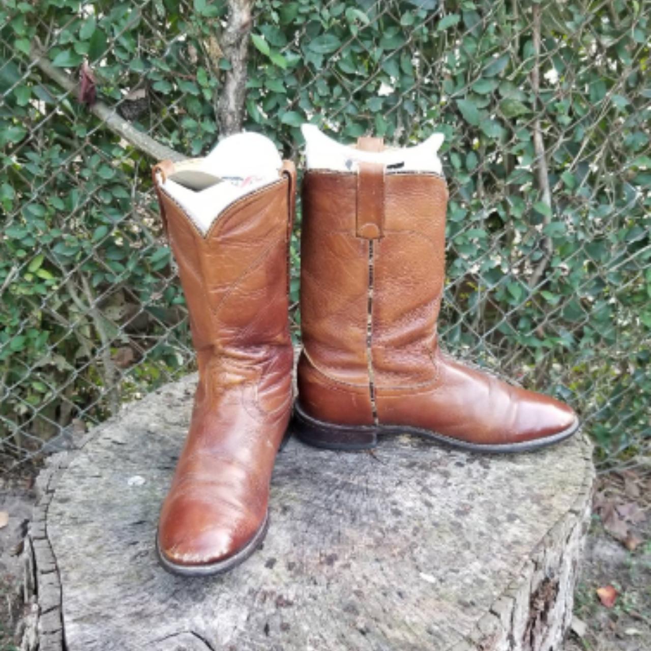 Vintage Roper boots by Acme. Distressed well worn... - Depop