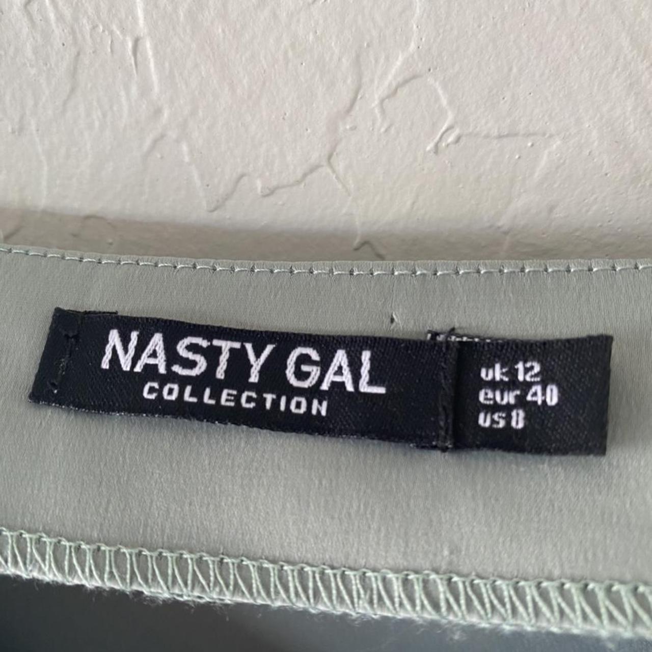 Nasty Gal Sage Green Spaghetti Strap V Neck Cocktail Depop