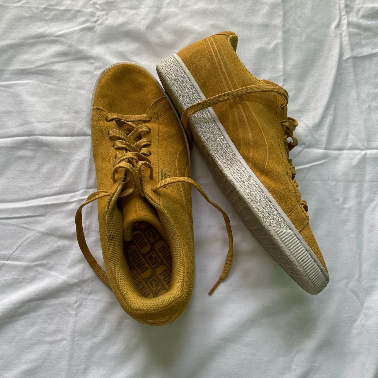 classic yellow suede pumas 🌟 very light wear, super... - Depop