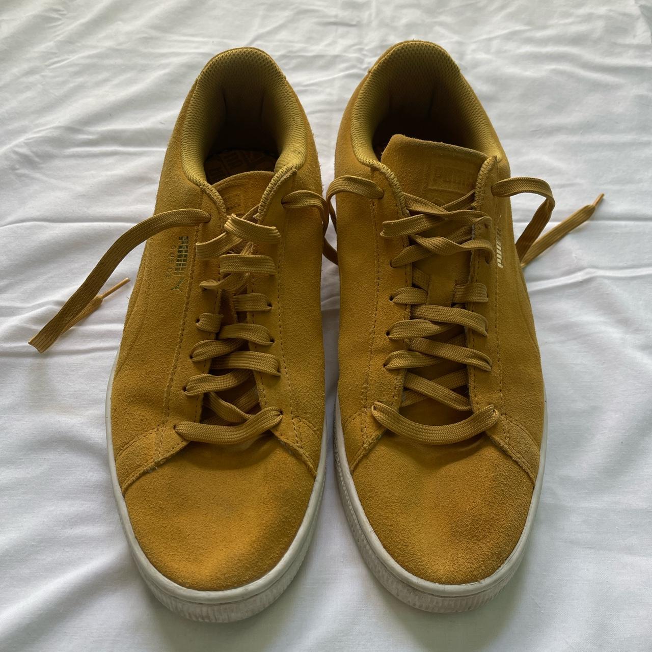 classic yellow suede pumas 🌟 very light wear, super... - Depop