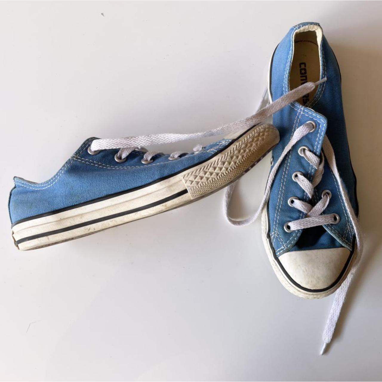 Blue canvas Converse All Star shoes Lightly worn -... | Depop