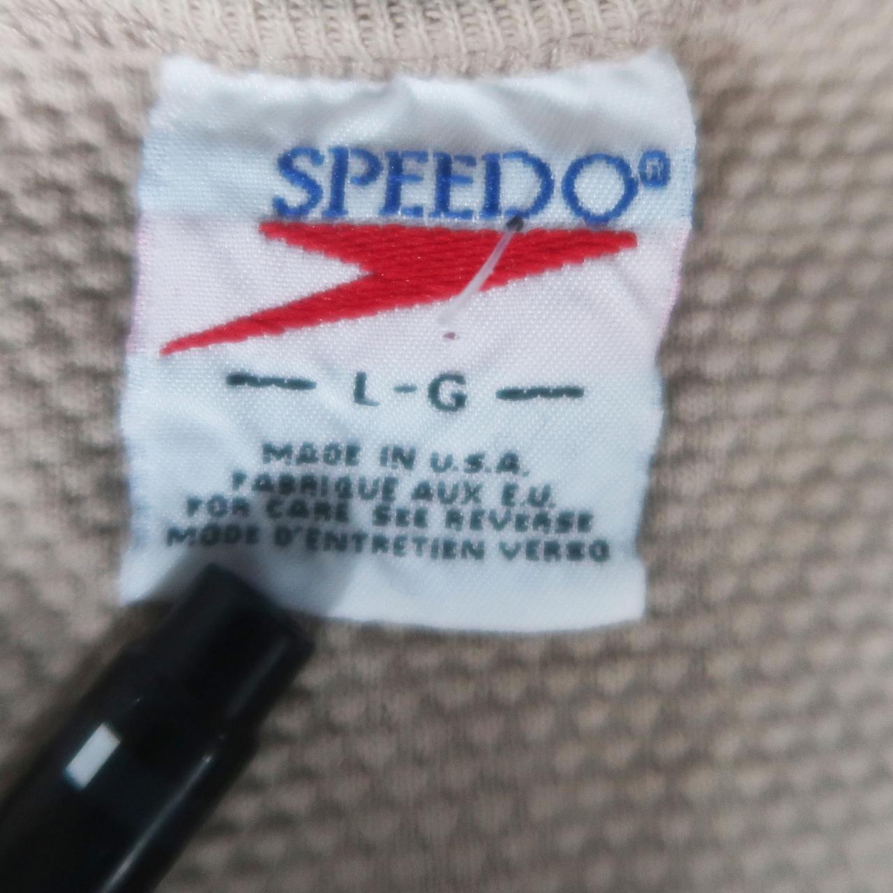 Speedo beige tank 1998 made in USA L 22 / 27.5... - Depop