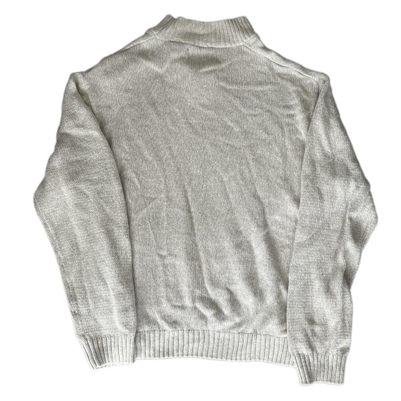 Chaps Knitted Sweater •cream •button/ collared... - Depop