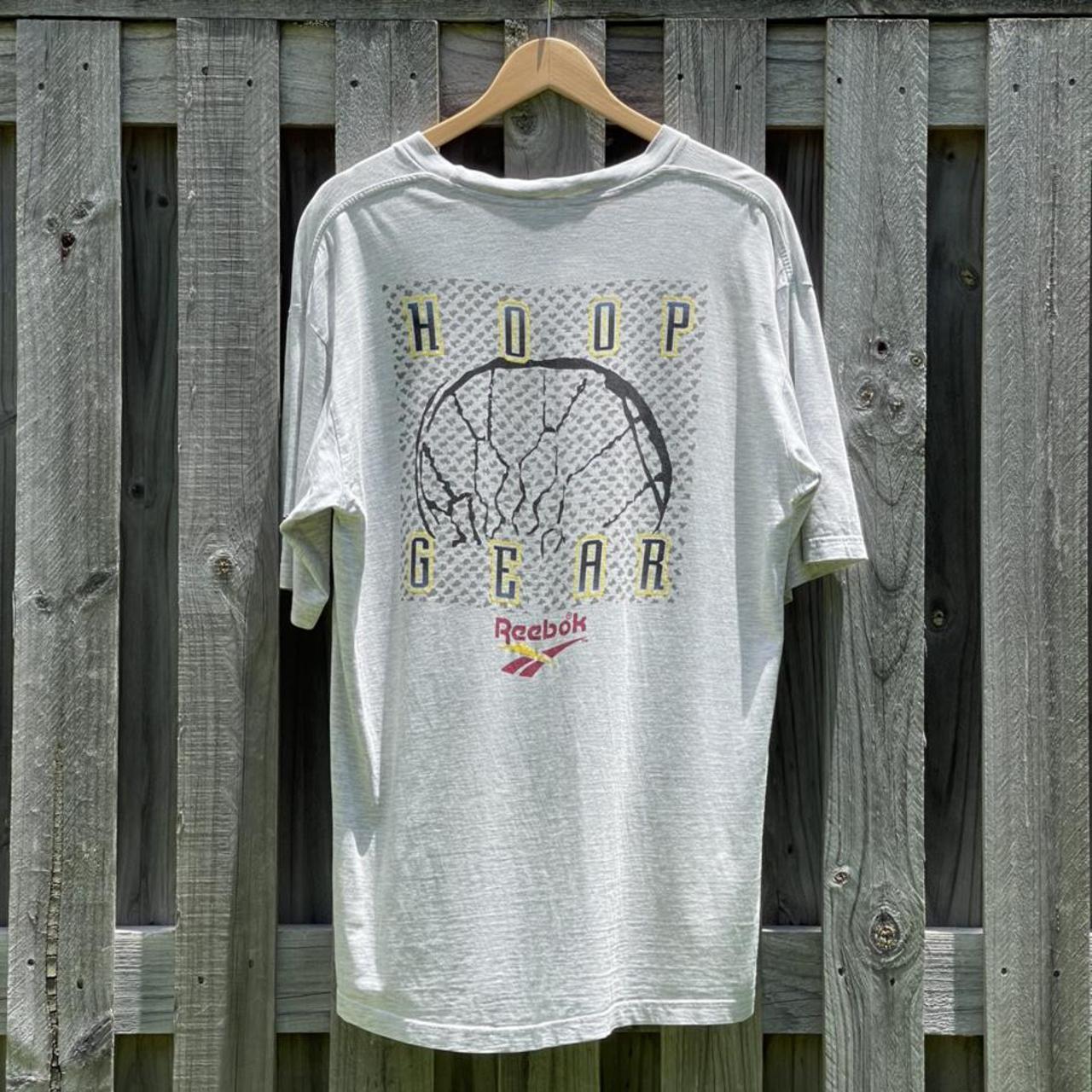 Vintage Reebok Hoop Gear T-Shirt Size:... - Depop