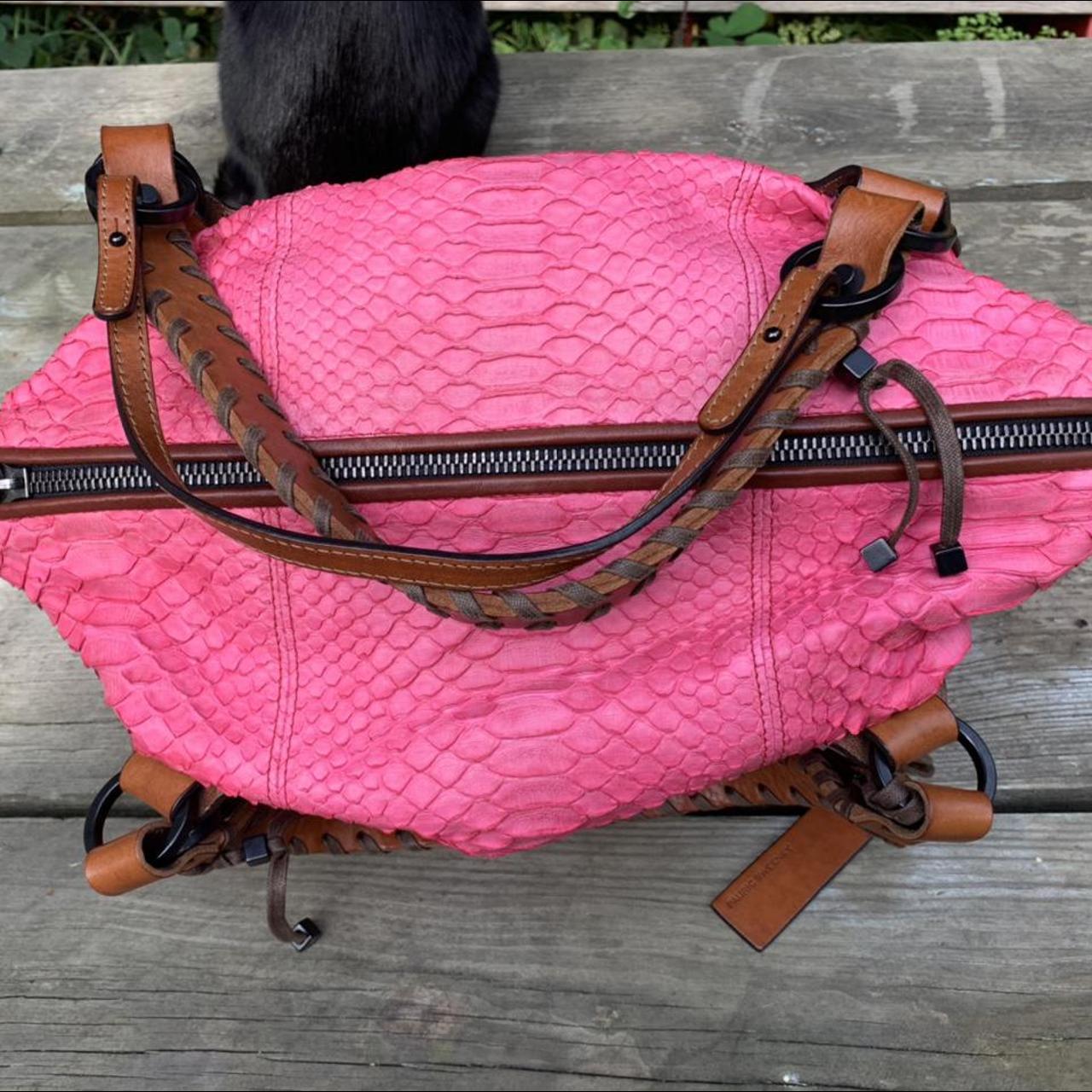 Pauric Sweeney Python Skin Bag with tan leather... - Depop