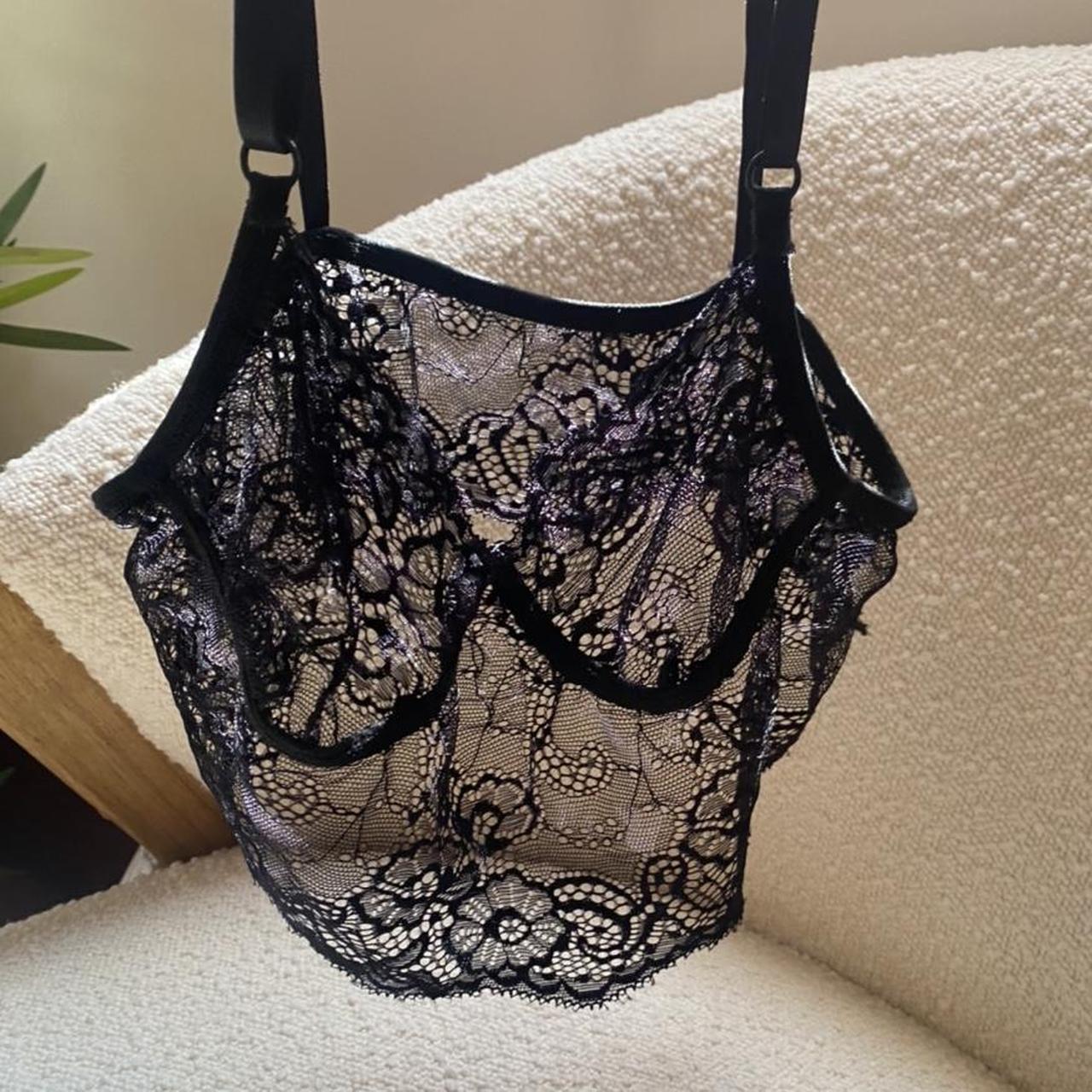 Bra & thong matching lace set. Super sexy &... - Depop
