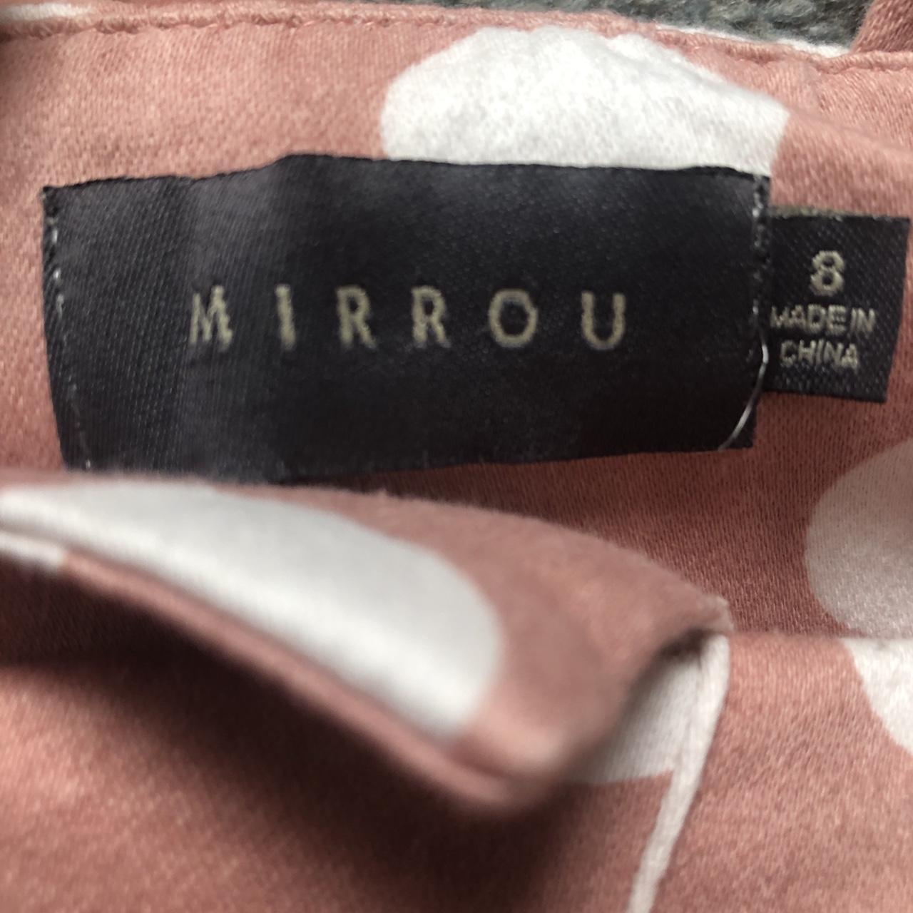 Mirrou pink dress with white polka dots and a belt.... - Depop