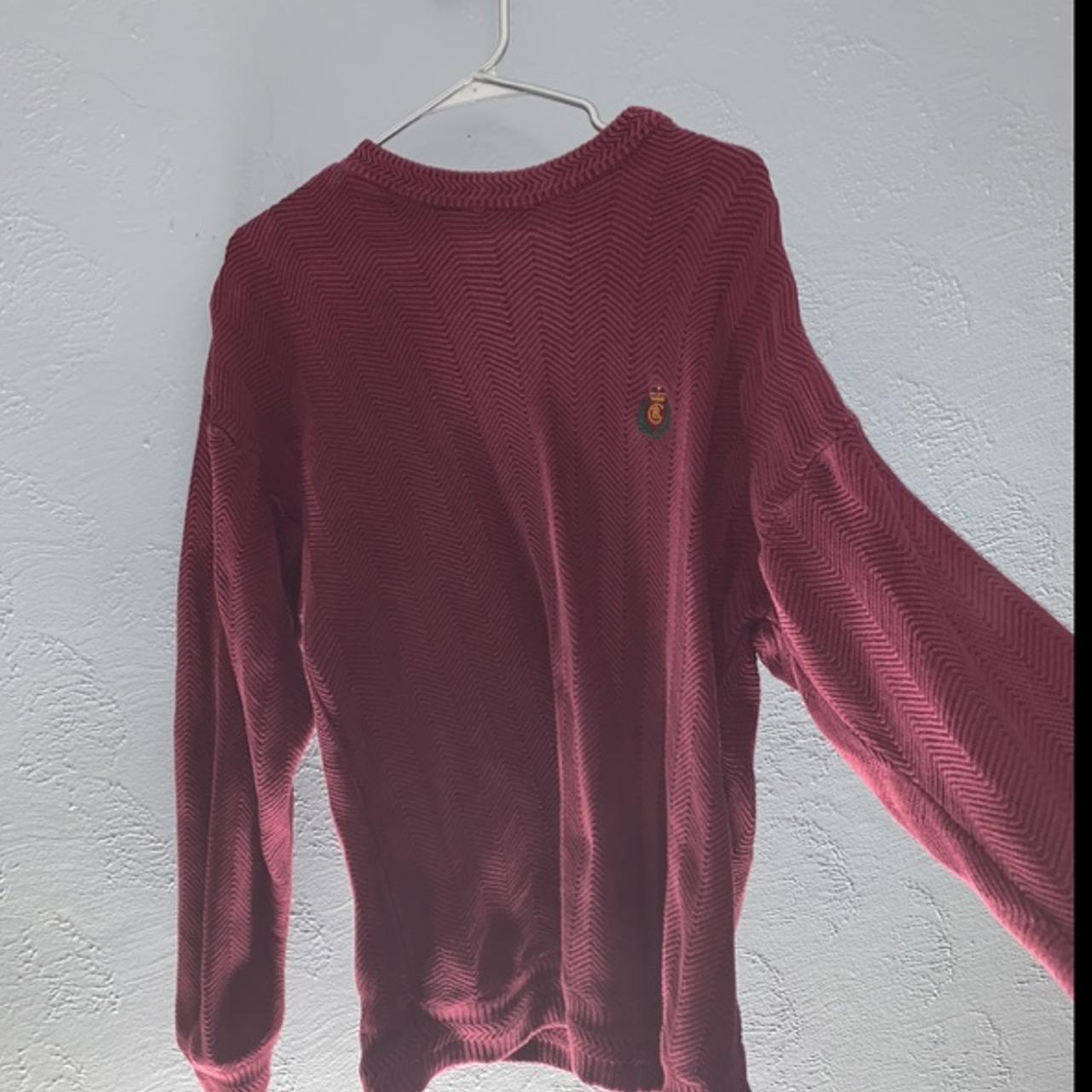 Chaps Ralph Lauren Maroon/Red Sweater - 100%... - Depop