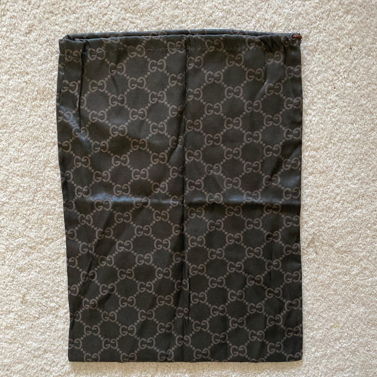 Authentic GG logo print silk Gucci motif dust/shoe... - Depop