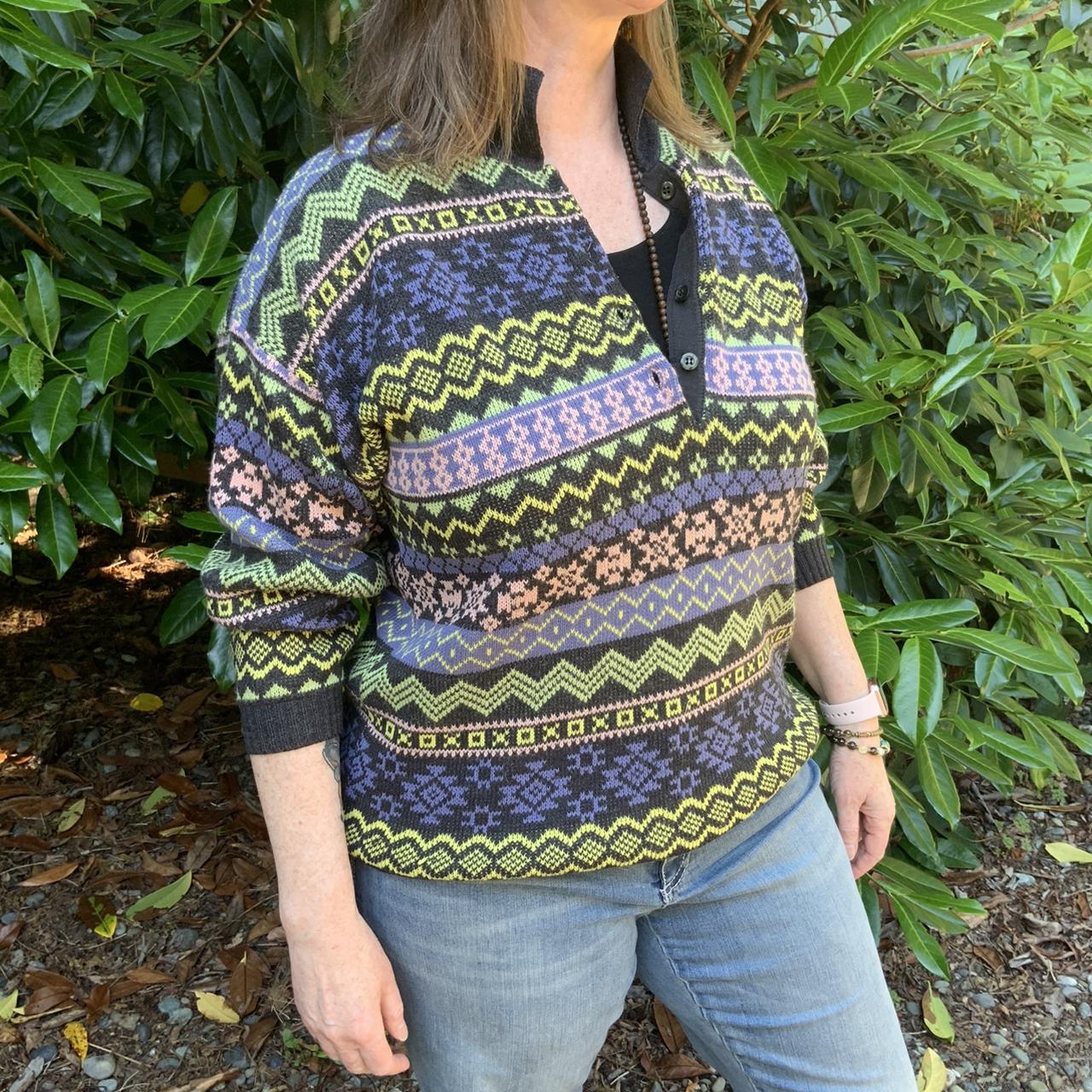 BEAUTIFUL VINTAGE UNISEX pullover sweater by Anny CP... - Depop