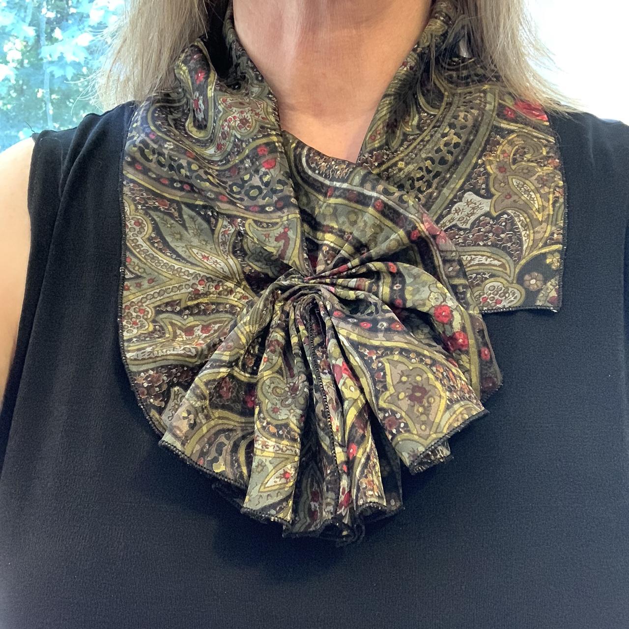 Vintage 90s ruffle scarf that attaches with Velcro. ... - Depop