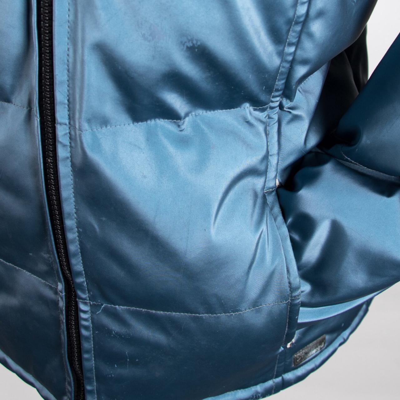 2000s iridescent puffer jacket, marked as women’s L,... - Depop