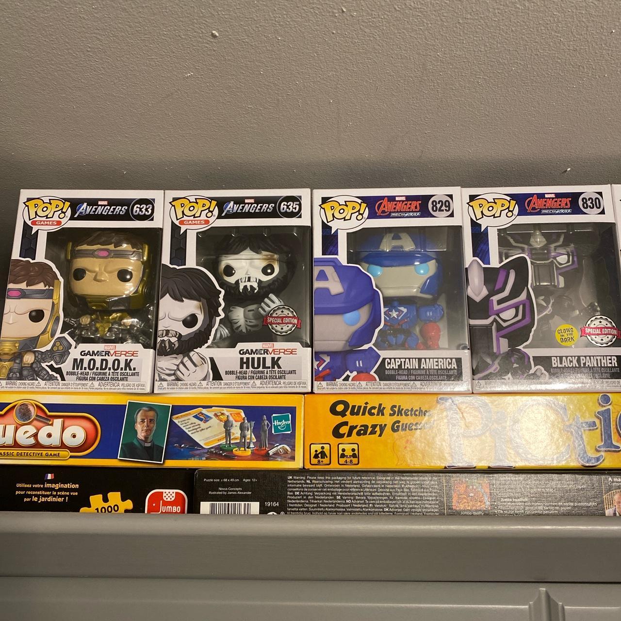 7 marvel pop head collectibles In box... - Depop