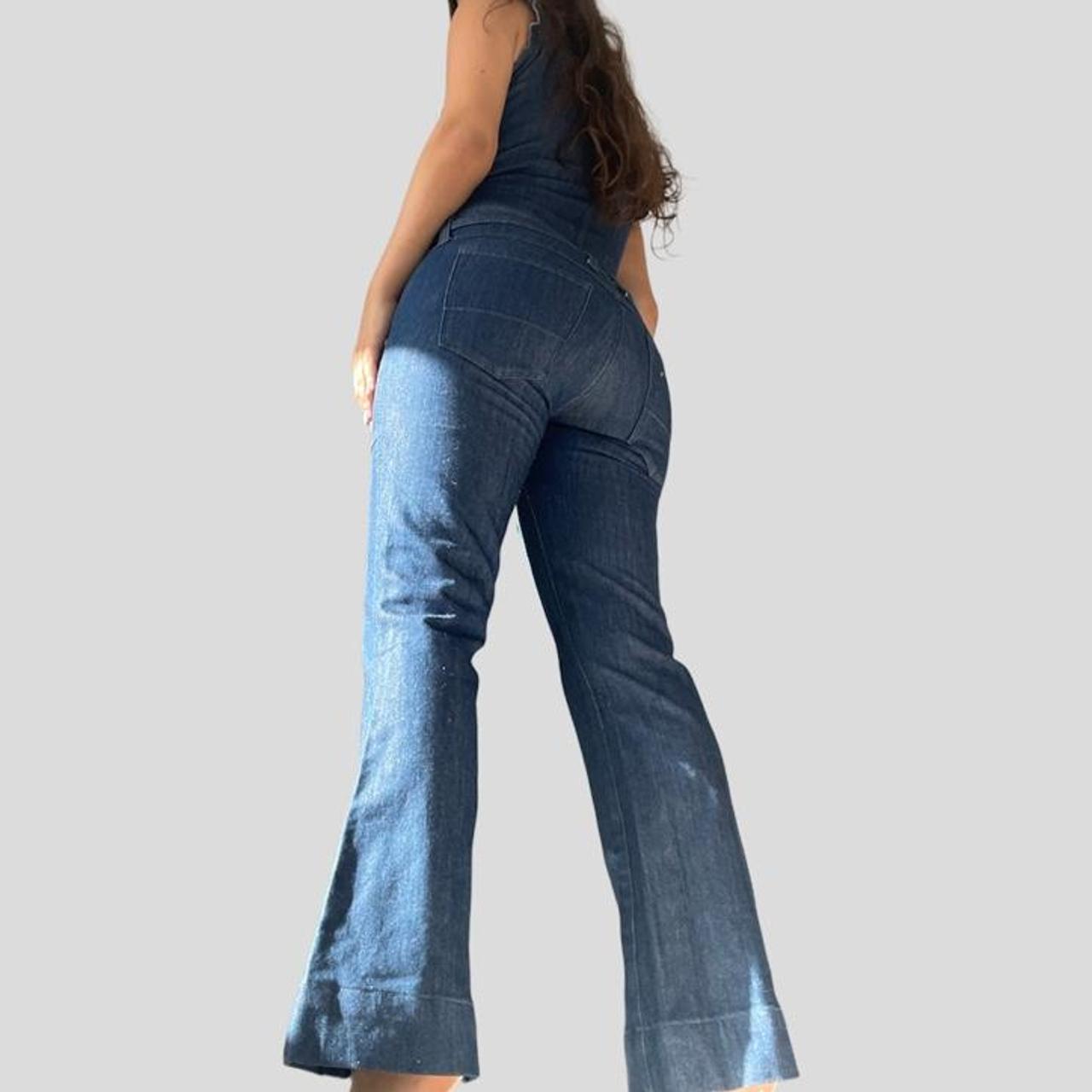 Missoni denim jeans boiler suit / jumpsuit flared... - Depop