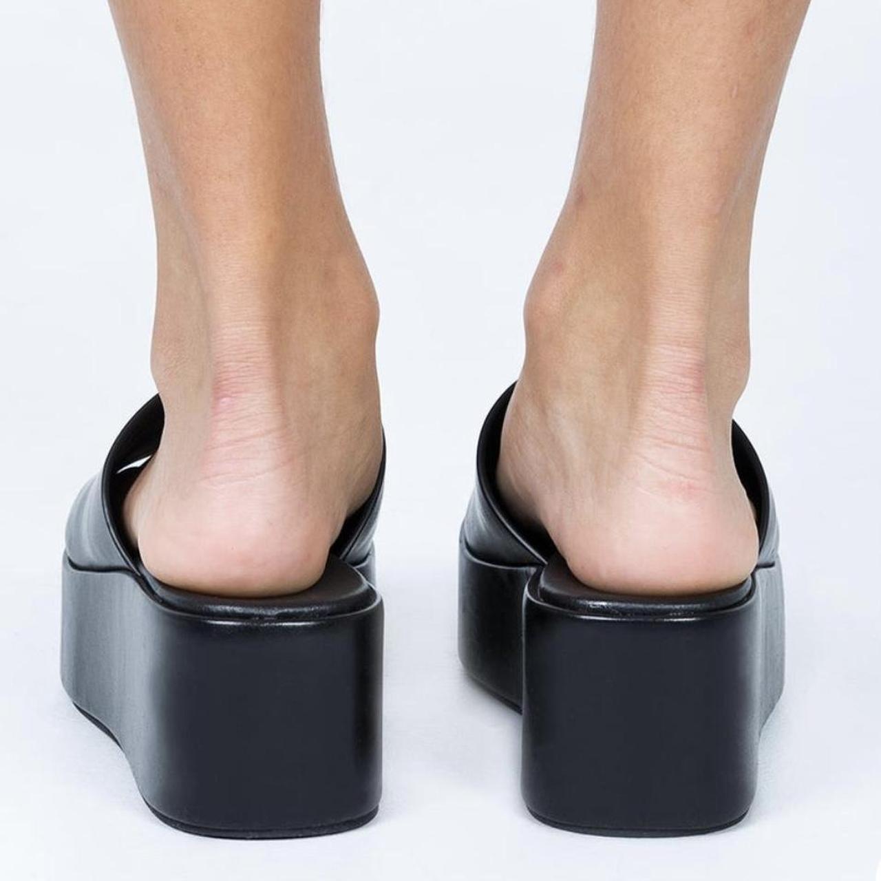 PRINCESS POLLY BRITTANY PLATFORM HEELS BLACK black... - Depop