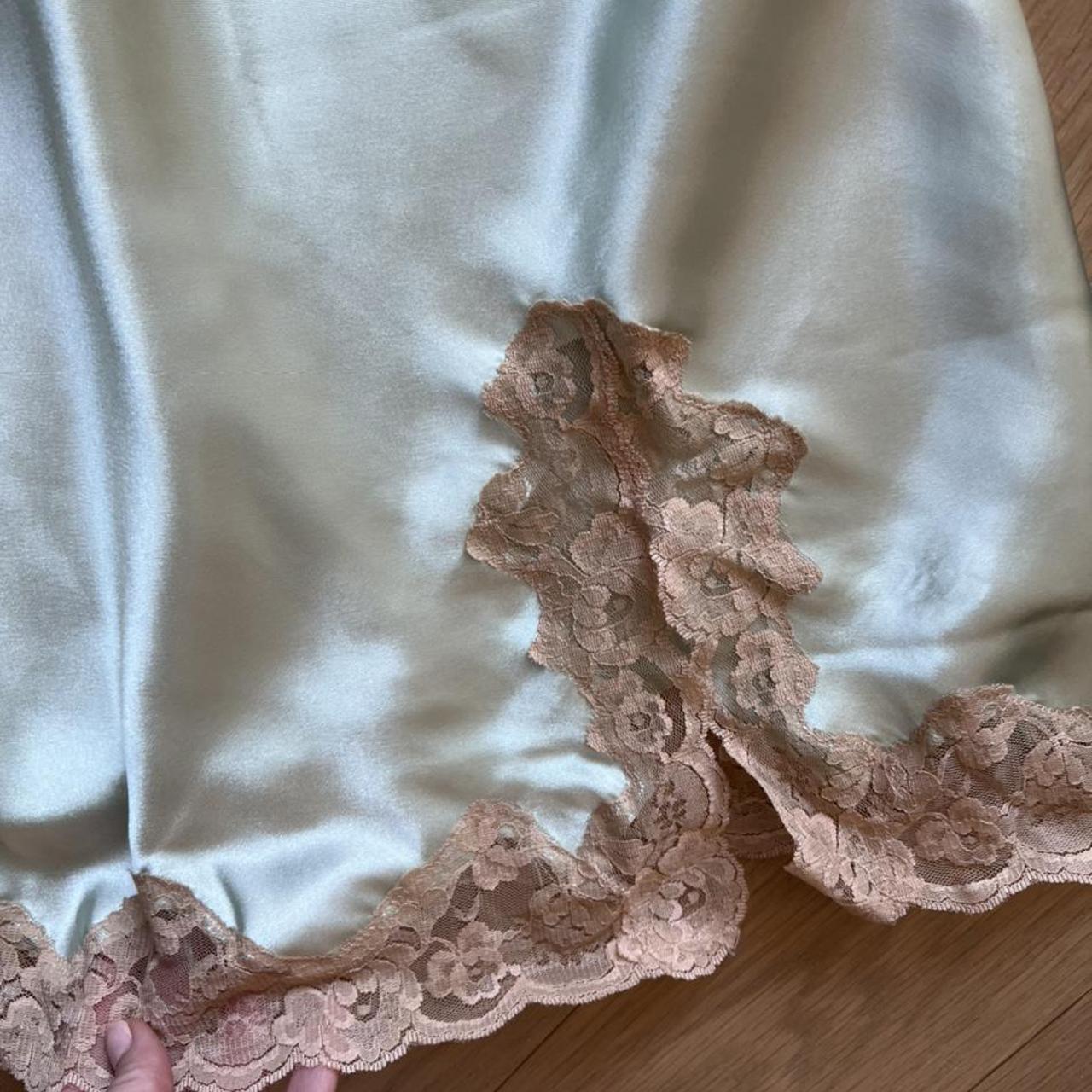 Secrets in Lace Satin and Lace Babydoll in Mint.... - Depop