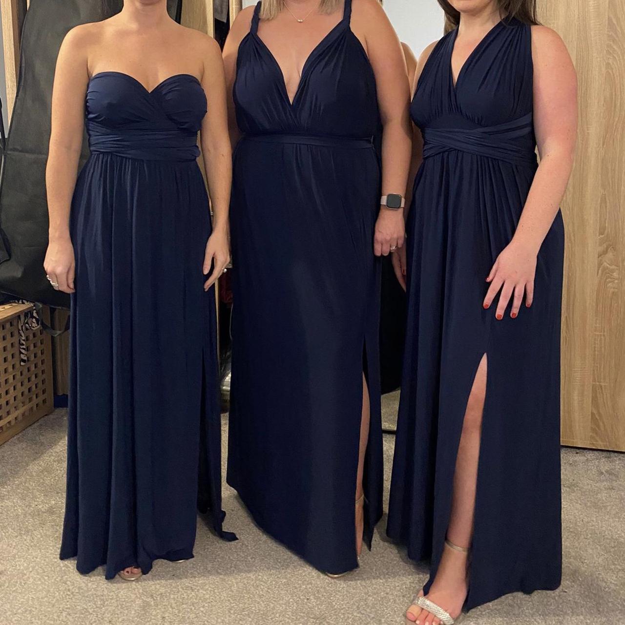 3 navy multi-way dresses, will sell separately or... - Depop