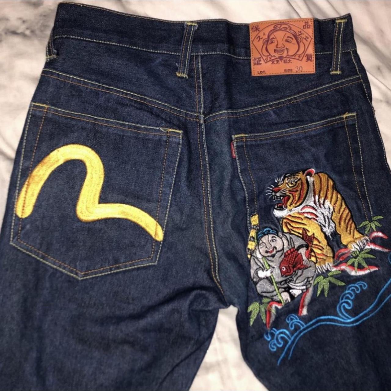 Evisu pants size 30 Great condition message before... - Depop