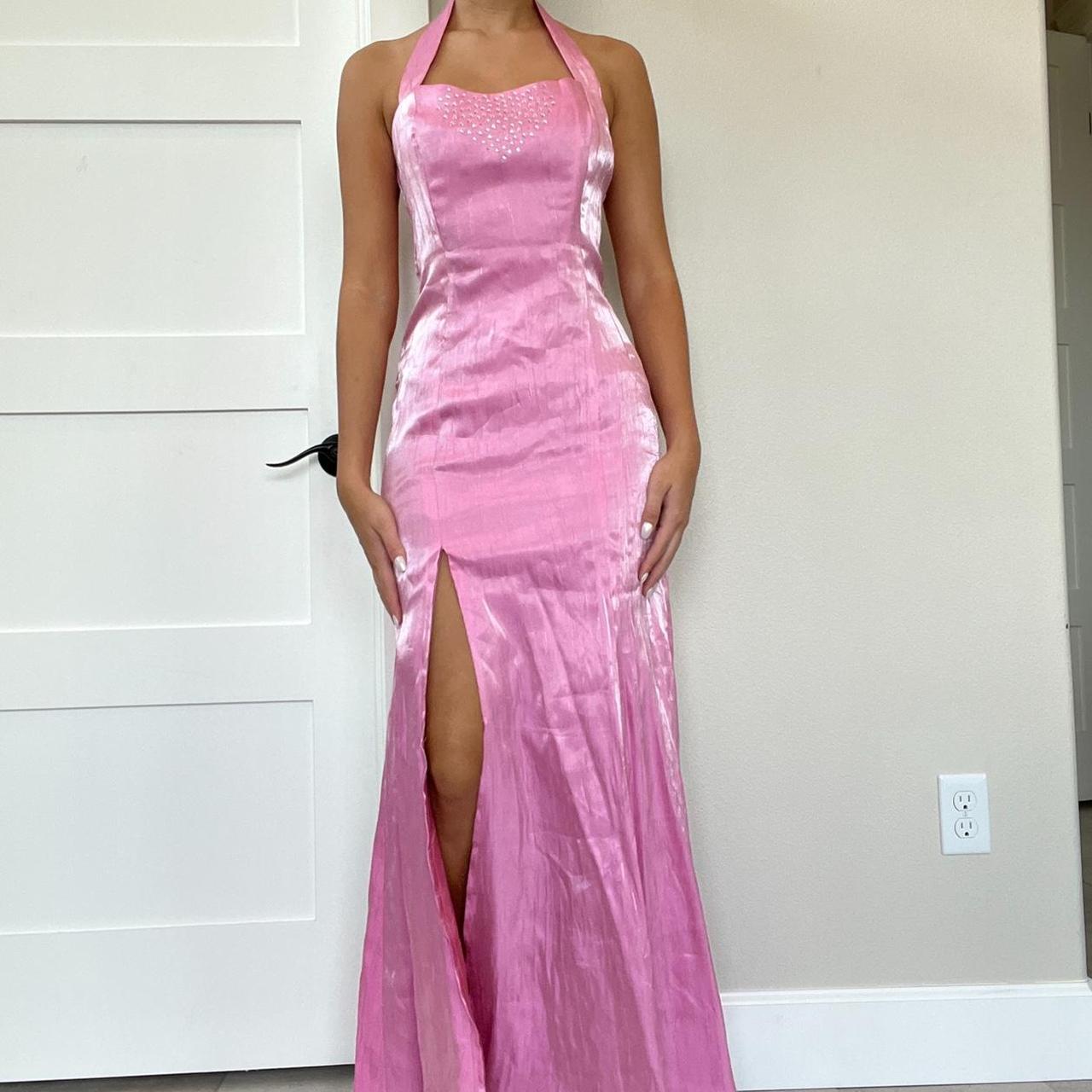 Barbie Pink metallic homecoming/prom dress This... - Depop