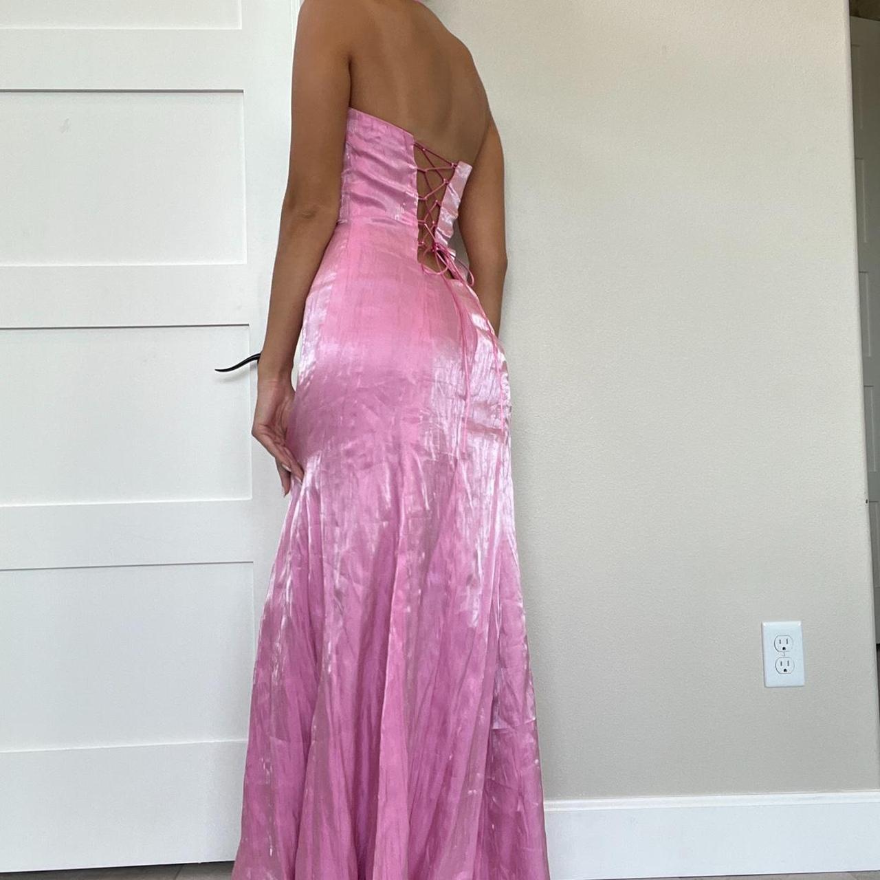 Barbie Pink metallic homecoming/prom dress This... - Depop