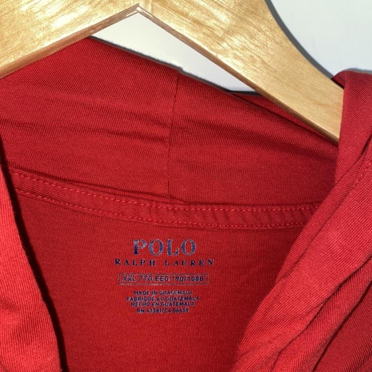 Polo 🐎 Ralph Lauren USA 🇺🇸 Flag red hoodie size... - Depop