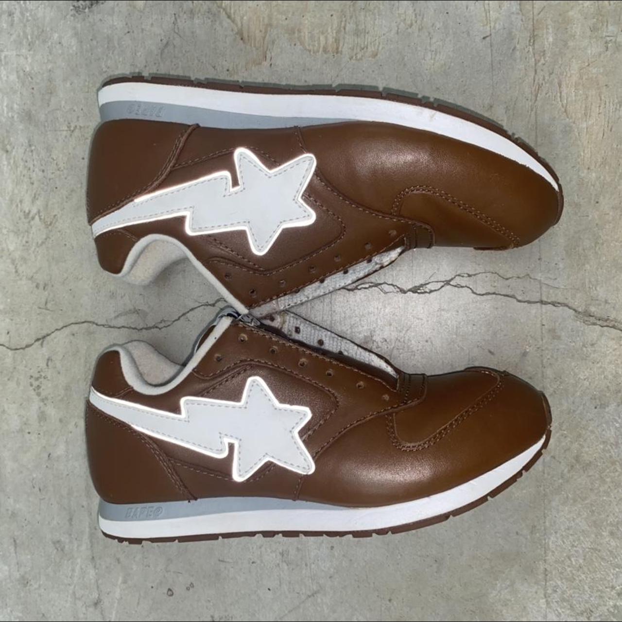 Brown Bathing Ape Five stas size 6 bape with 3m... - Depop