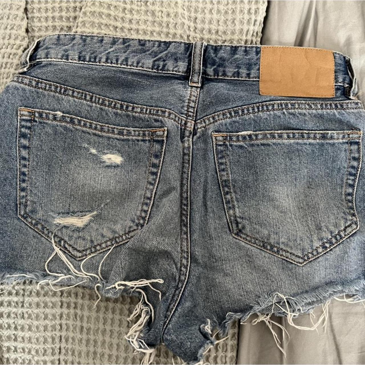 Pull & Bear light denim shorts, great condition just... - Depop