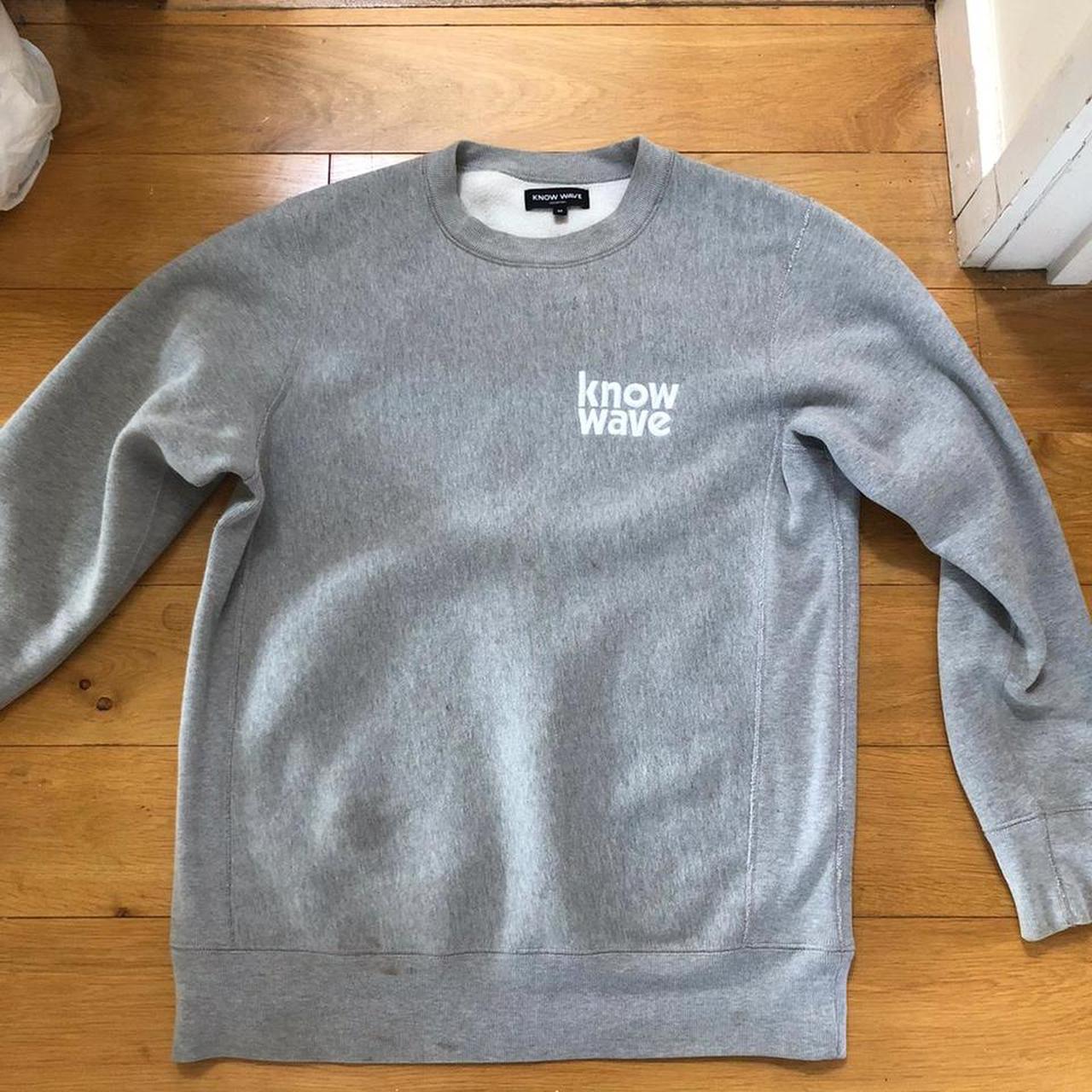 Grey Know Wave sweatshirt Good condition few small... - Depop