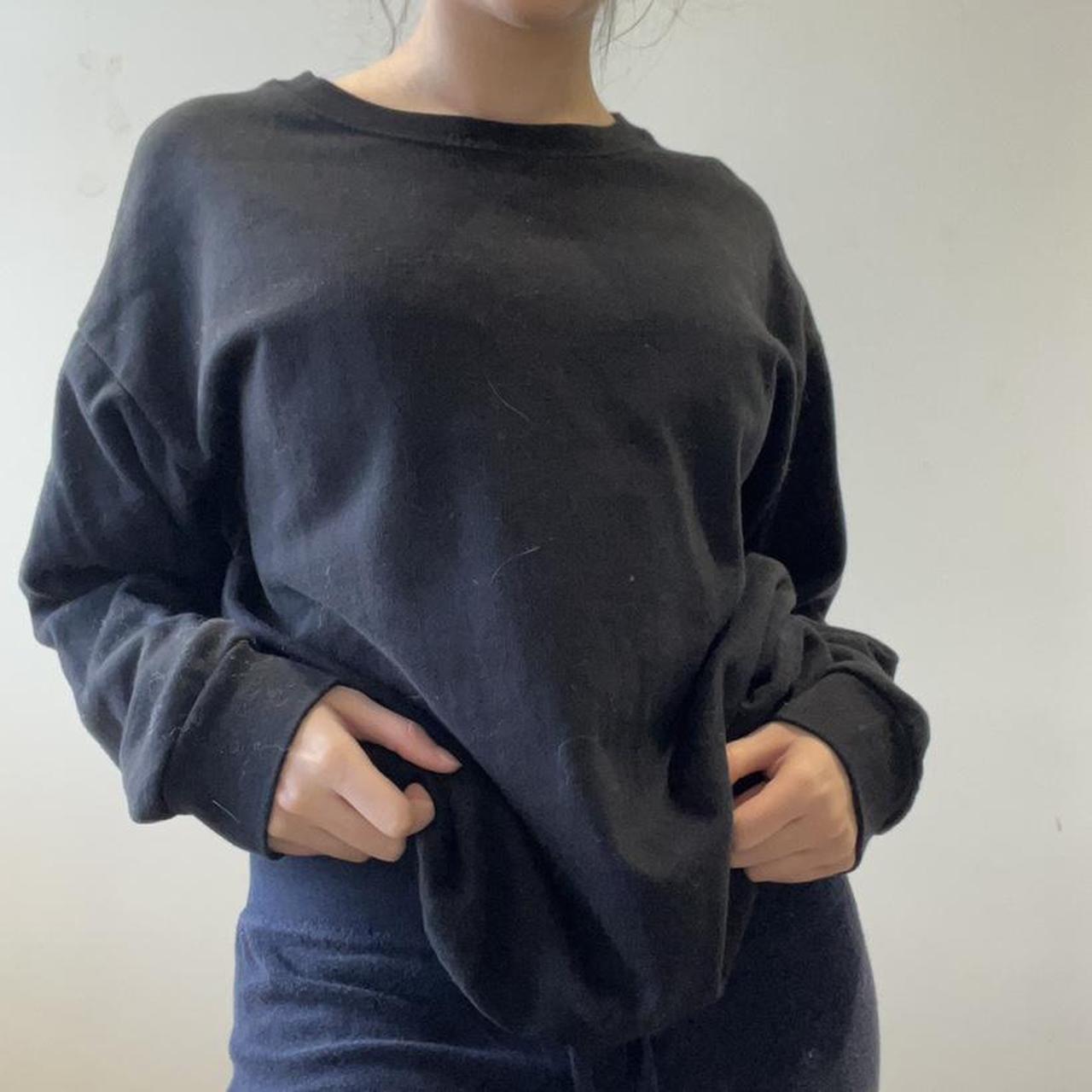 Super cute plain black jumper. So easy to style with... - Depop