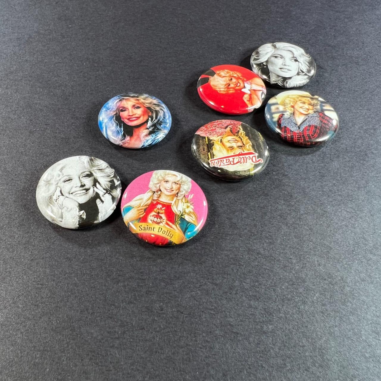 Dolly Parton 1" Button Pin Set. Set includes all 7... - Depop