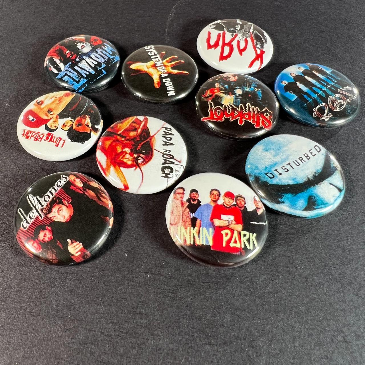 Nu Metal 1" Button Pin Set. Set includes all 10 pins... | Depop