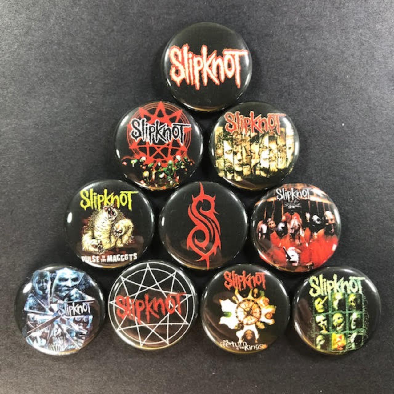 Slipknot 1" Button Pin Set (Listing includes all 10... - Depop