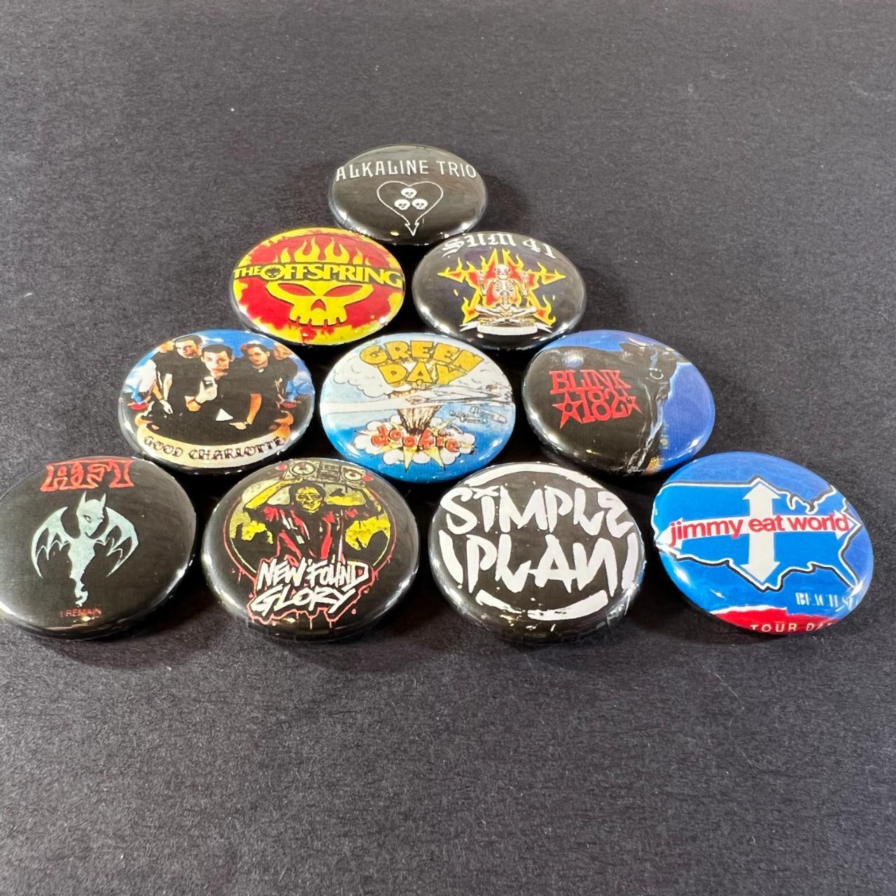 Pop Punk 1 Button Pin Set 10 Pins All Buttons Depop