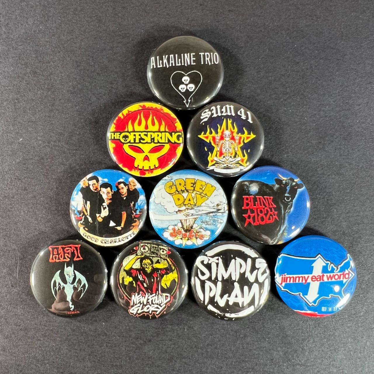 Pop Punk 1" Button Pin Set (10 Pins) All buttons... - Depop