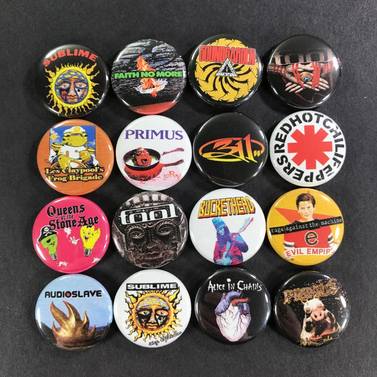 Alternative Rock Bands Sublime Tool Primus 1" Button... | Depop