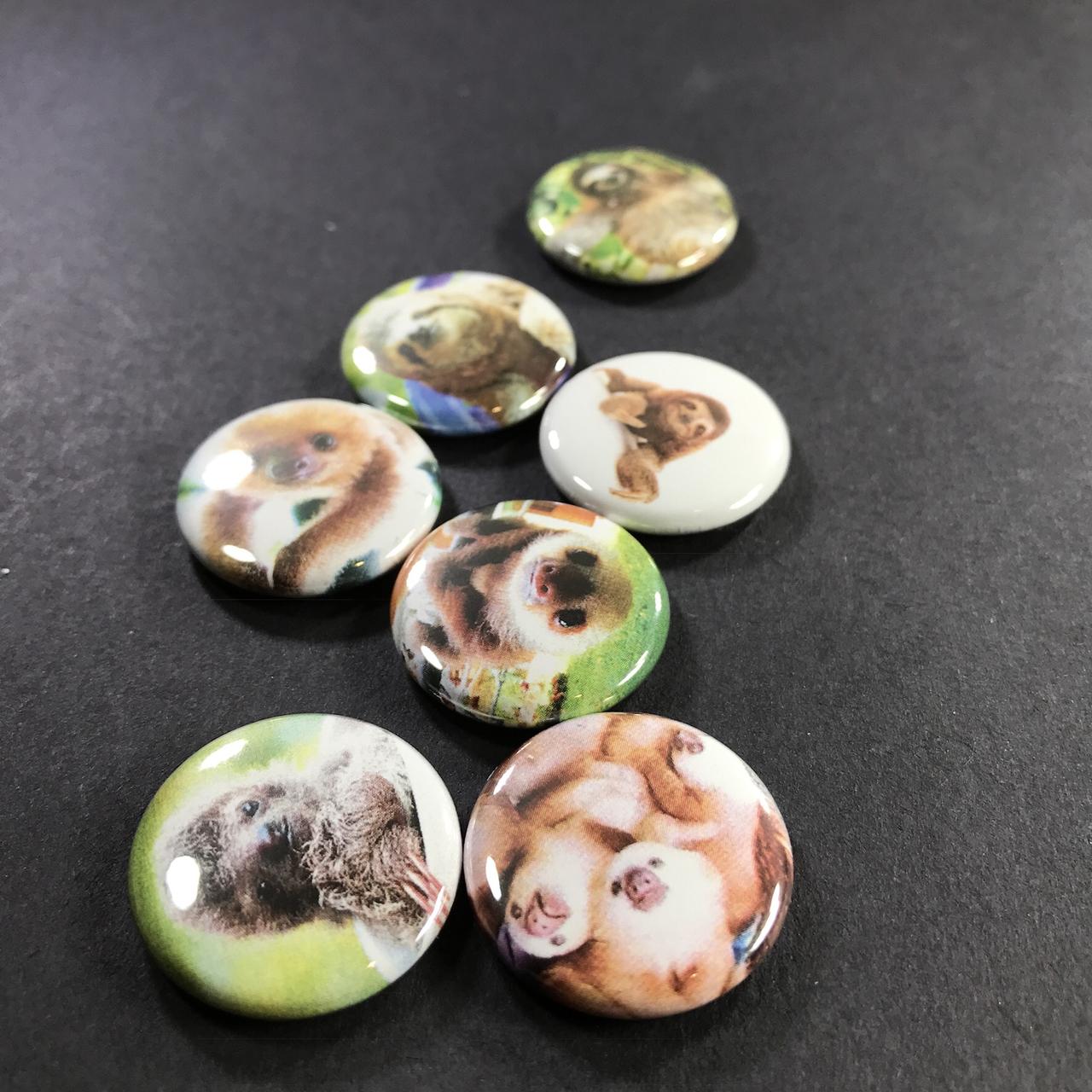 Cute Sloths 1” Button Set (Set includes the 7 pins... - Depop