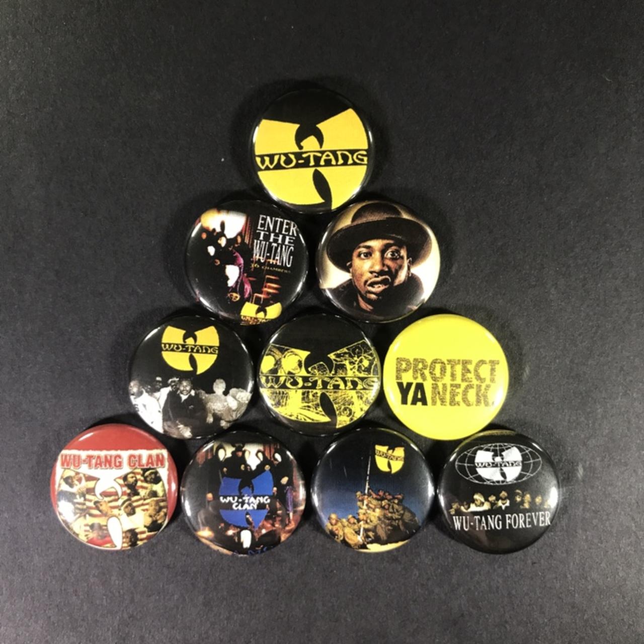 Wu Tang Clan 1” Button Set. Set includes all 10 pins... - Depop