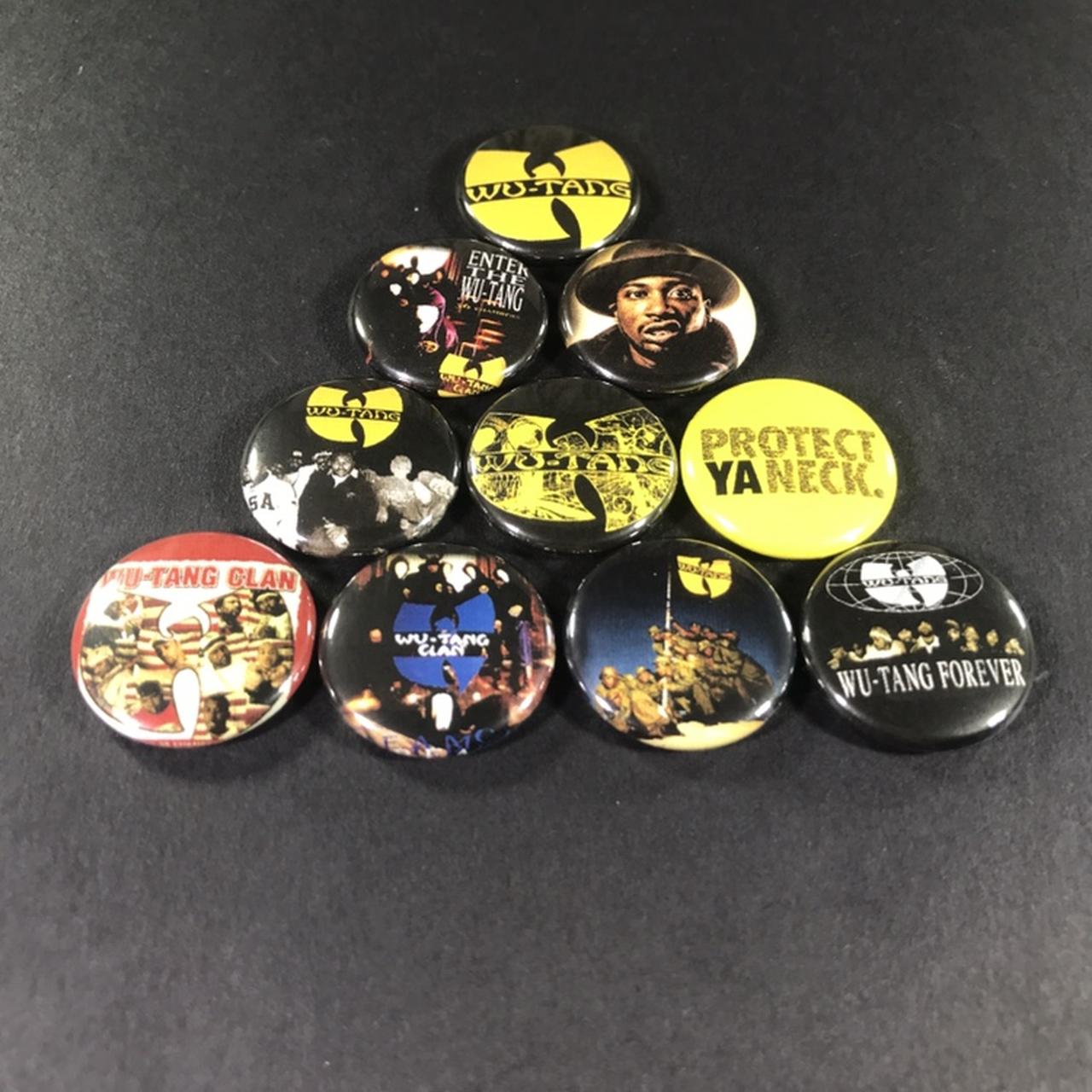 Wu Tang Clan 1” Button Set. Set includes all 10 pins... - Depop