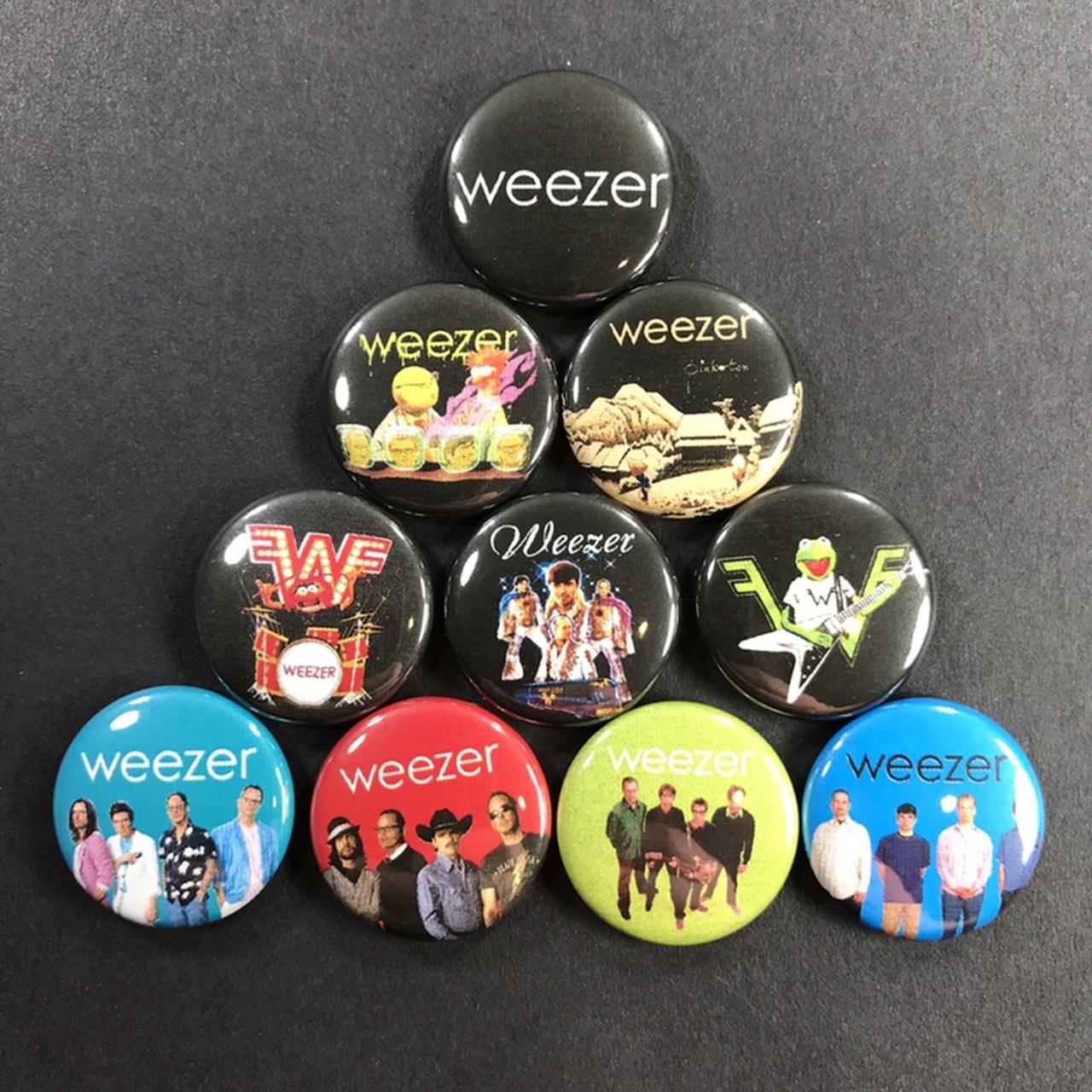 Weezer 1” Button Pin Set. Set includes all 10 pins... - Depop