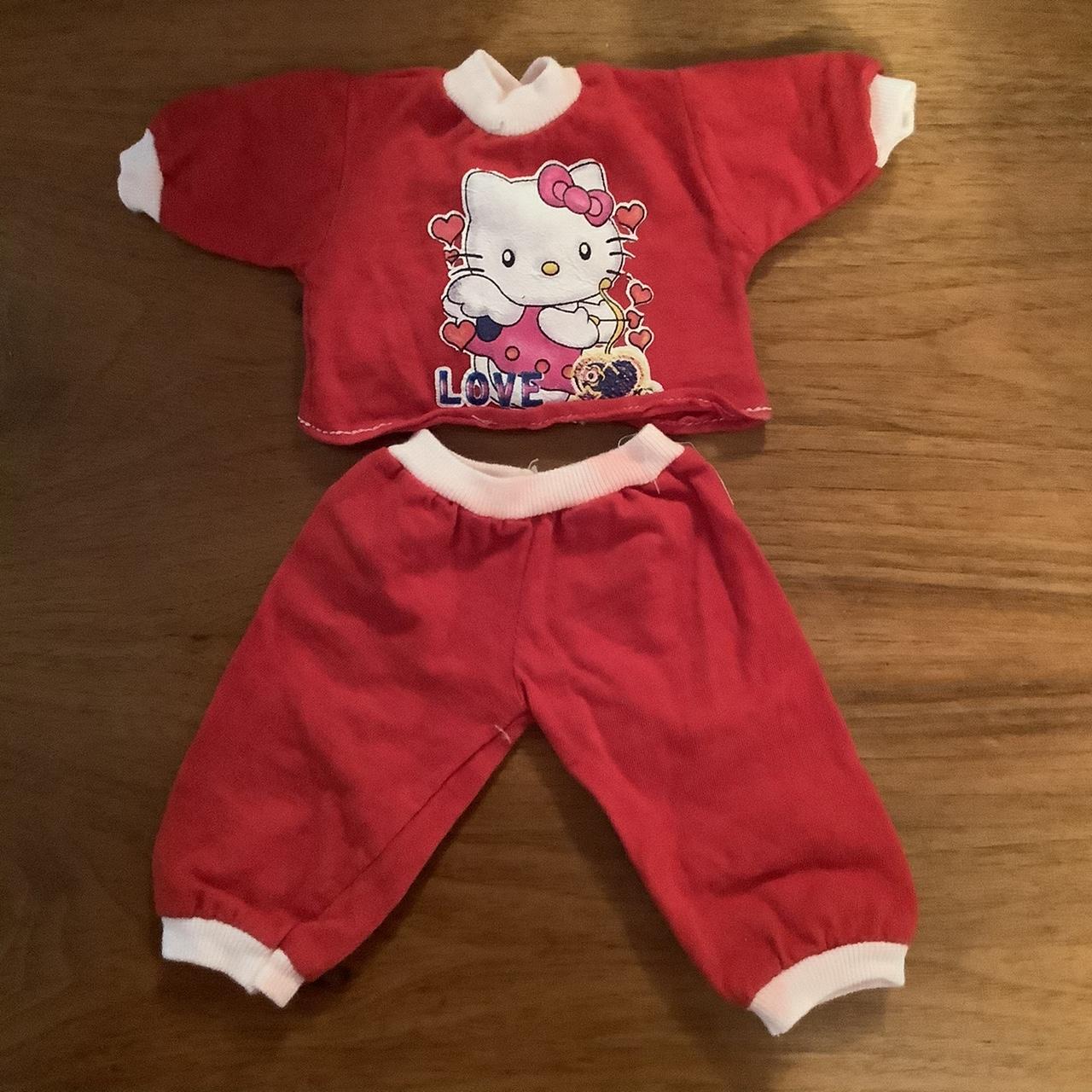 RED VINTAGE DOLL HELLO KITTY CLOTHING SET cute lil... - Depop