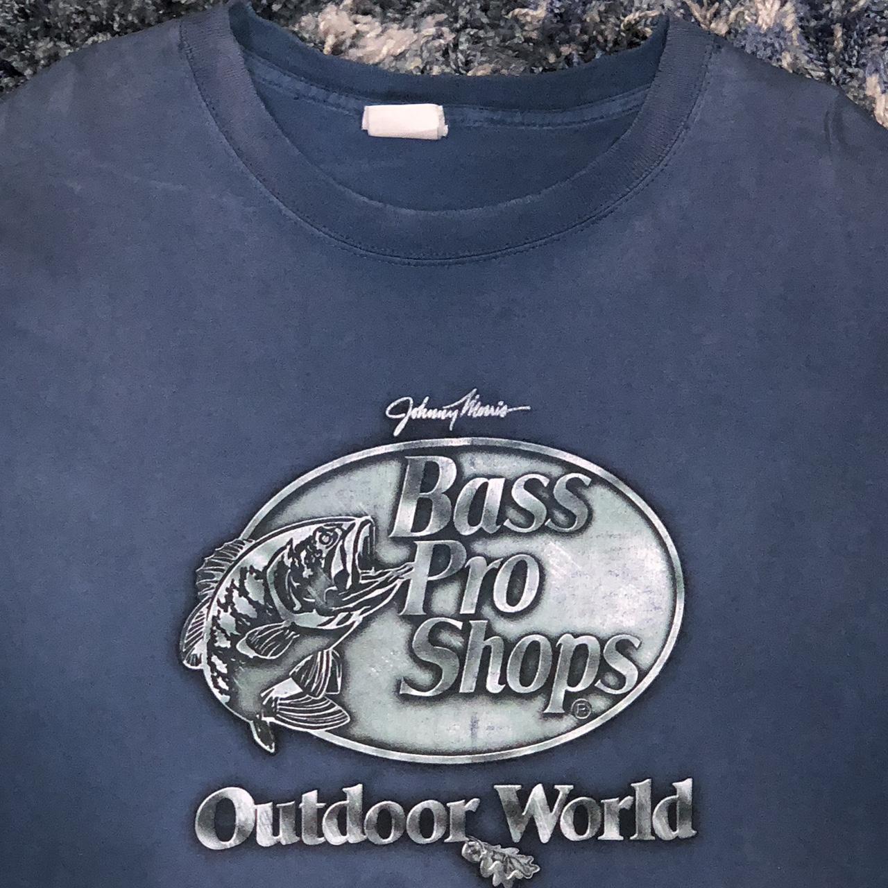 BASS PRO SHOP NAVY LOGO T-SHIRT 🔥🔥🔥🔥 XXL ( W 26 L 32... - Depop