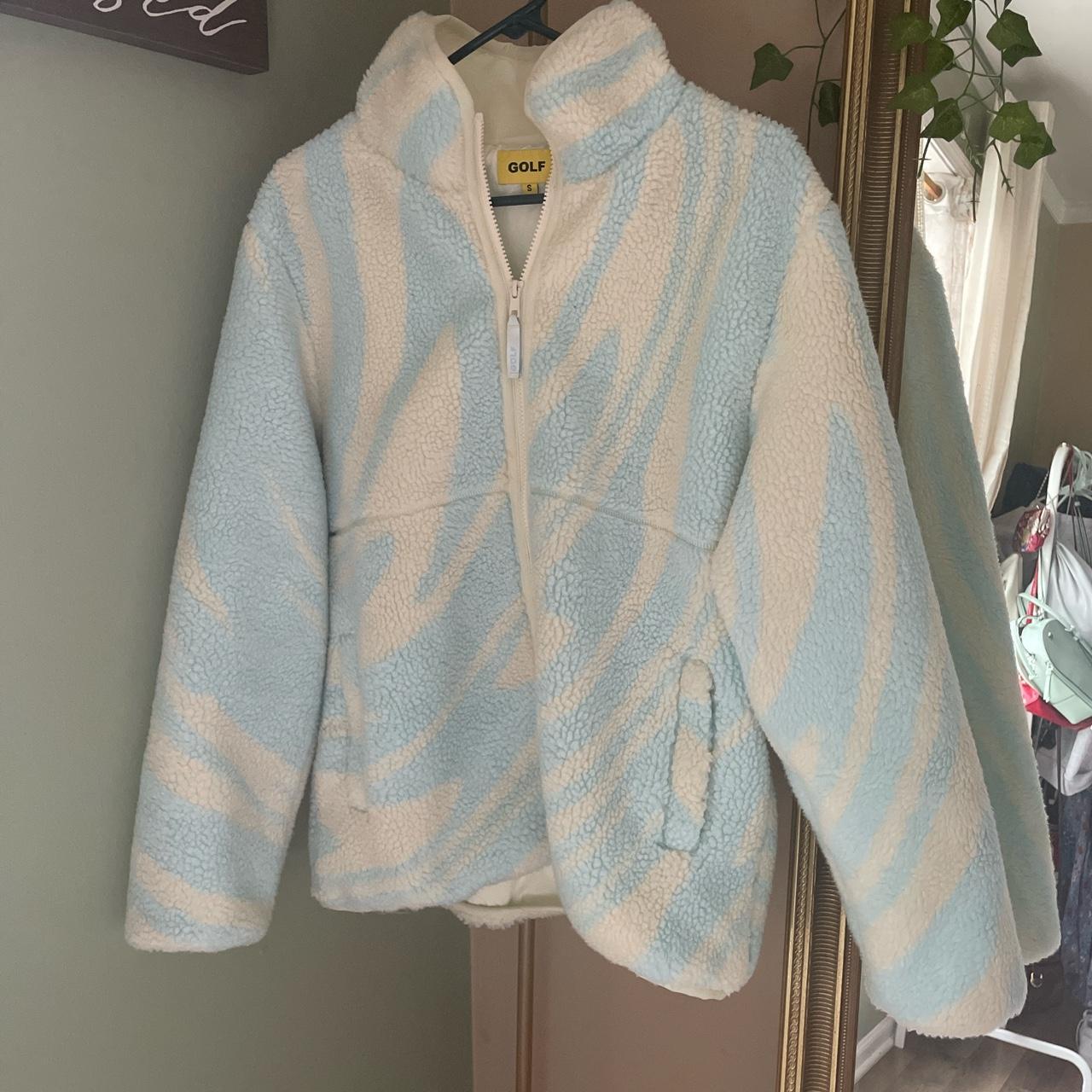 Authentic melted sherpa zip up jacket by GOLF WANG,... - Depop