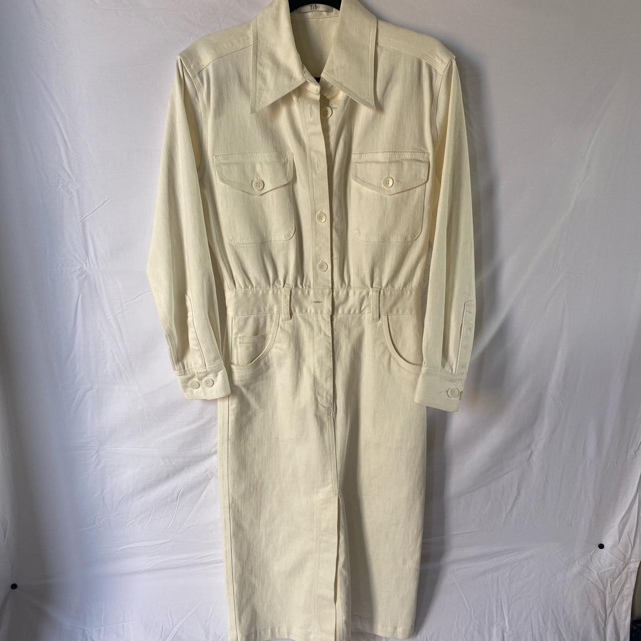 Tibi White/ivory denim jumpsuit dress No tag - but... - Depop