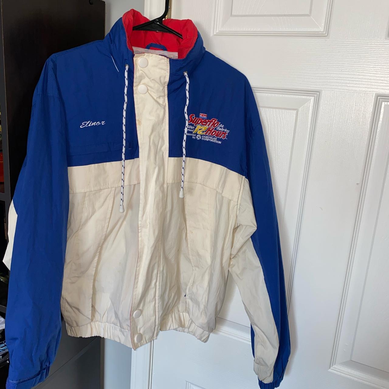 vntg Exxon hooded windbreaker (Hood is under the... - Depop