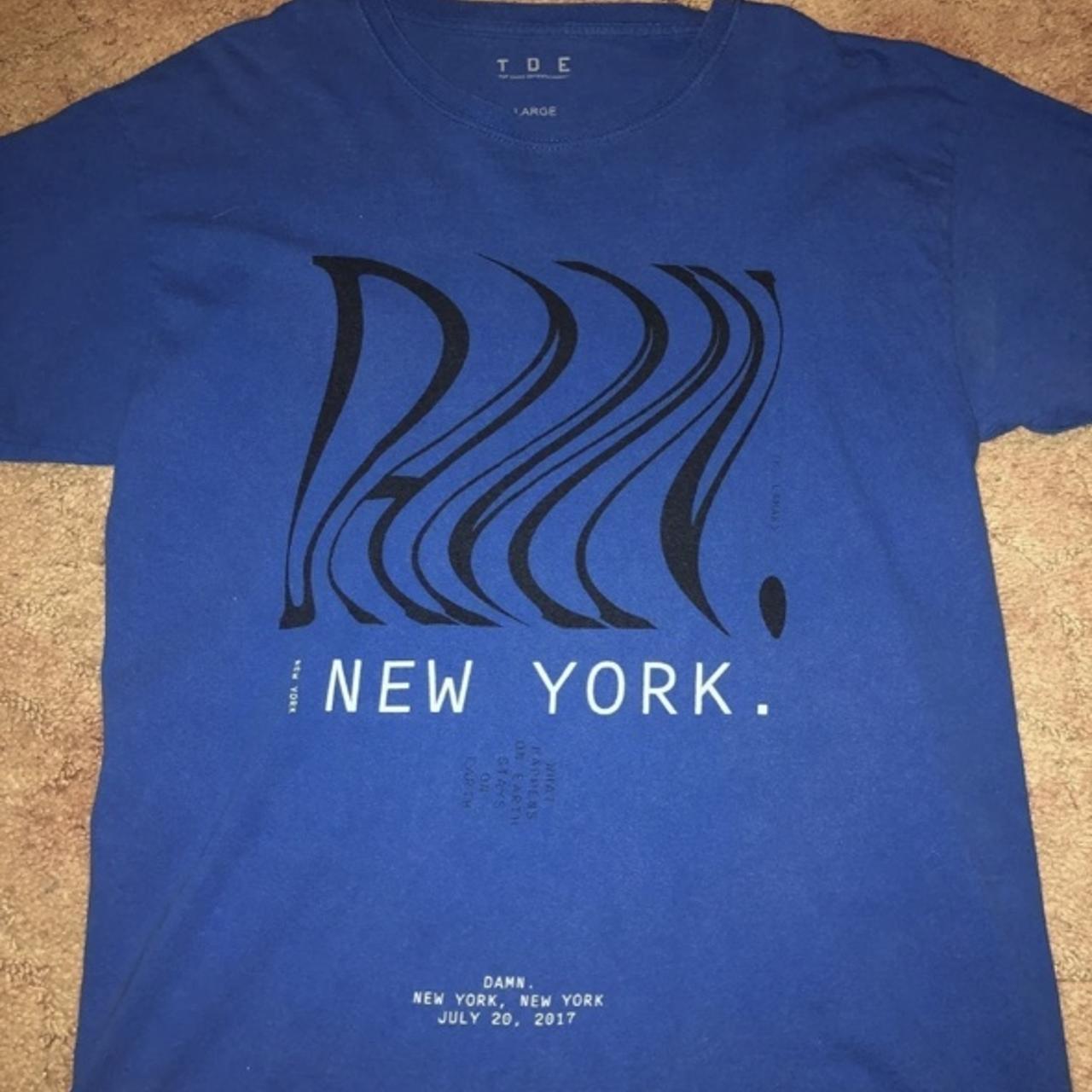 TDE Kendrick Lamar DAMN. tour shirt royal blue... - Depop